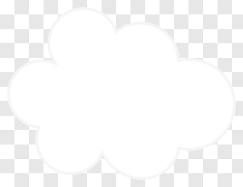 Download White Cloud Clip Art on Black Background PNGs Online - Creative Fabrica