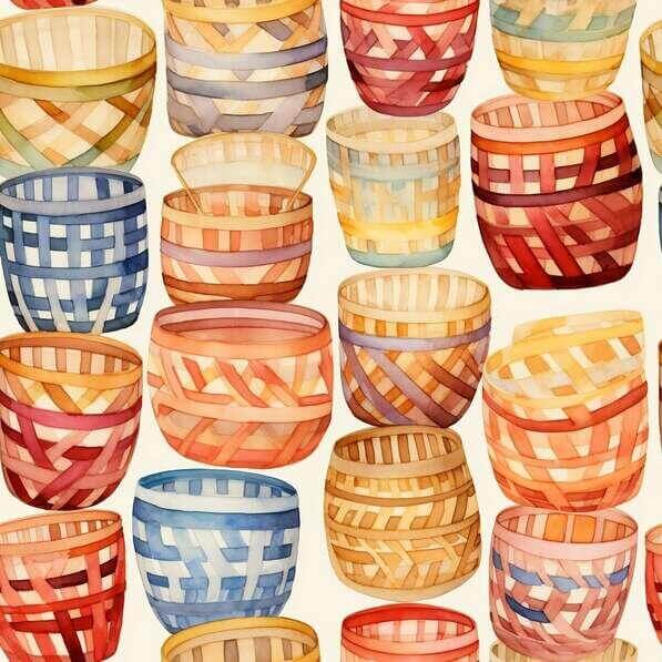 Download Colorful Baskets Seamless Pattern Patterns Online - Creative ...