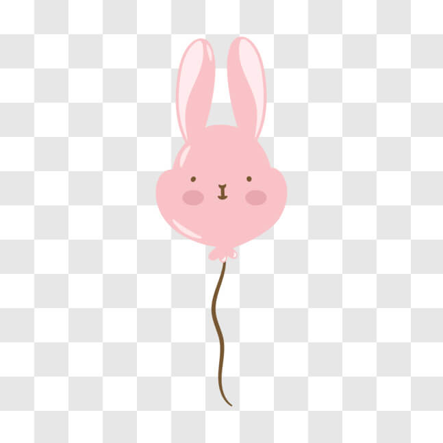 Download Pink Bunny Balloon Floating in the Air PNGs Online - Creative ...