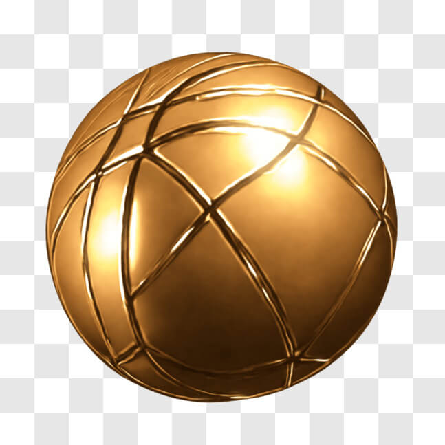 Download Shiny Gold Basketball Ball for Sports and Recreation PNGs ...
