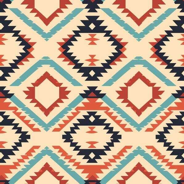 Download Seamless Native American-inspired Geometric Pattern in Red ...