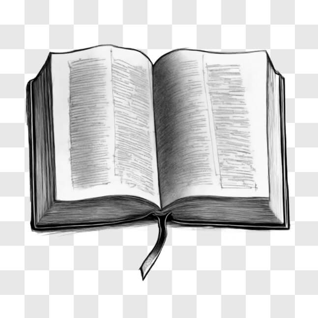 Download Open Bible Drawing on White Background Sketches Online ...