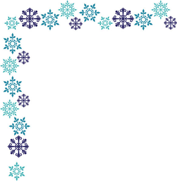 Download Snowflake Border Decoration for Winter Season Borders ...