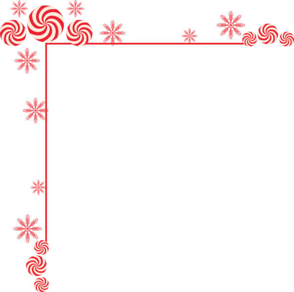 Download Red Candy Cane and Snowflake Frame Borders & Corners Online ...