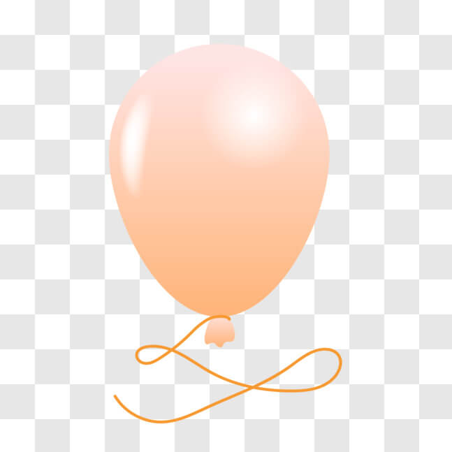 Download Pink Balloon with Orange String PNGs Online - Creative Fabrica