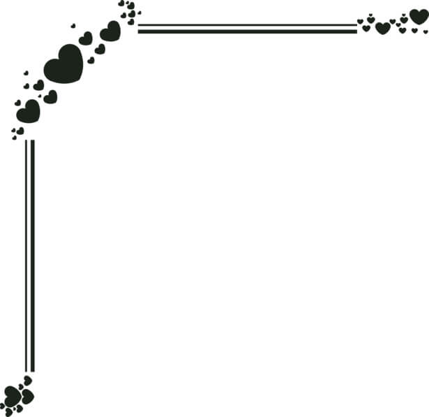 Download Heart Arrow Black and White Frame Borders & Corners Online ...