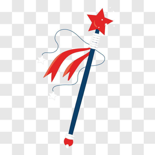 Download Red, White, and Blue Star Wand for Magic Spells and Tricks ...