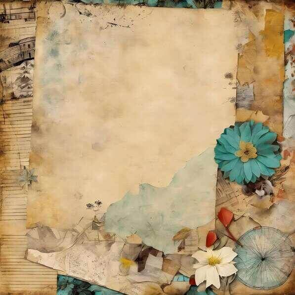 Download Vintage Scrapbooking Collage with Old Papers and Flowers ...