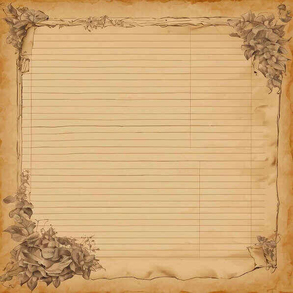 Download Vintage Lined Paper with Floral Decorations Backgrounds Online ...
