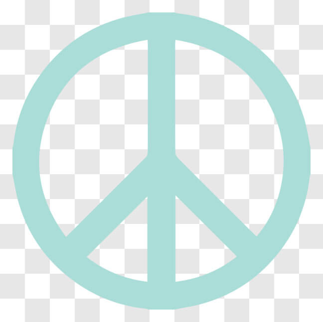 Download Blue Peace Sign Symbolizing Nonviolence and Tolerance PNGs ...