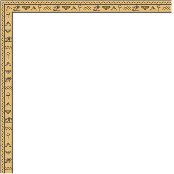Download Egyptian Frame with Gold Ornaments on White Background Borders ...