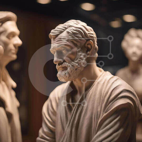 Group of Statues Featuring Elderly Man stock photo | Creative Fabrica