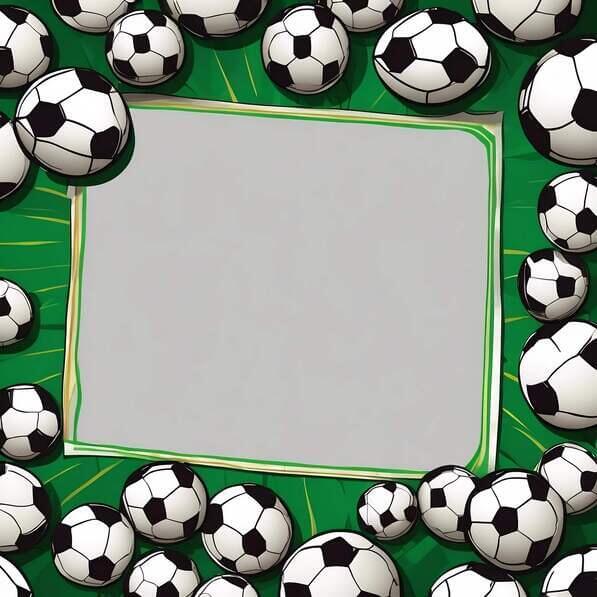 Download Soccer Balls Frame on Green Background Backgrounds Online ...