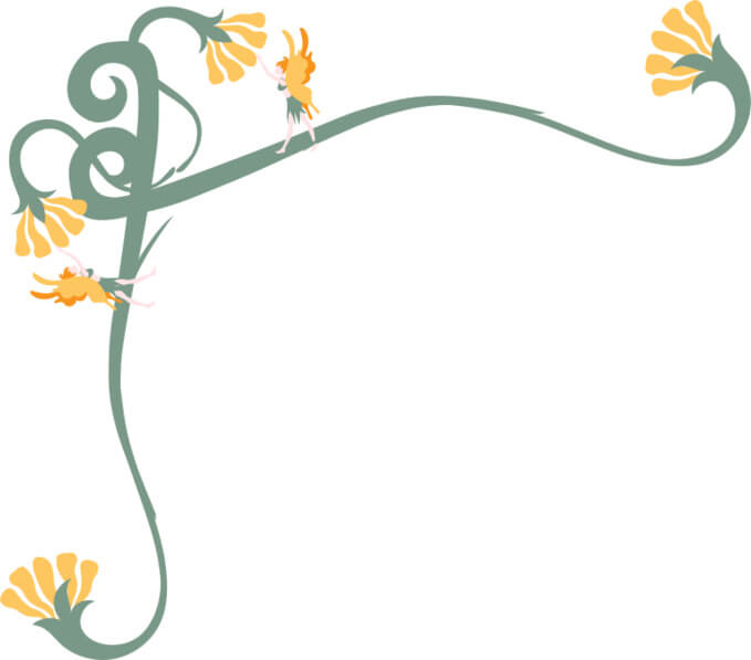 Download White Frame with Fairy Figurines and Floral Decorations ...