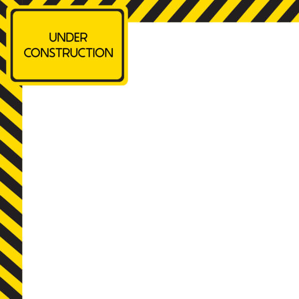 Download Under Construction Sign with Black and Yellow Stripes Borders ...
