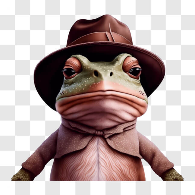 Download Dapper Toad in Overcoat and Hat on Black Background PNGs ...