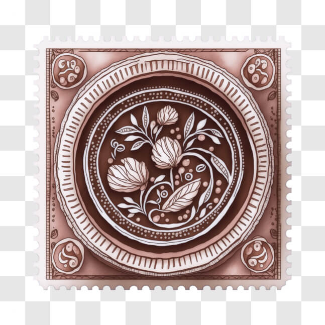 Download Vintage Victorian Era Postage Stamp with Ornate Design PNGs ...