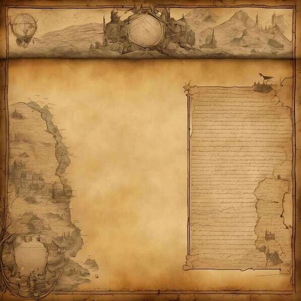 Download Old Parchment Paper with Castle Map for Fantasy Settings ...