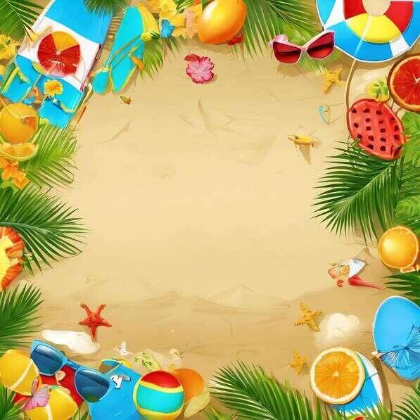 Download Tropical Beach Background with Palm Trees, Coconuts, and ...