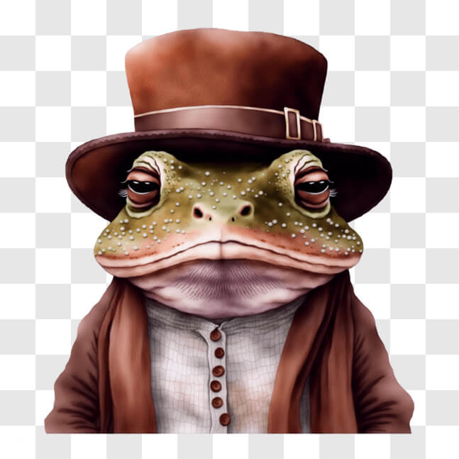 Download Dapper Toad in Top Hat and Suit PNGs Online - Creative Fabrica