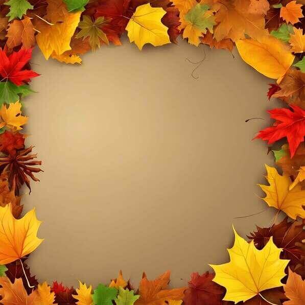 Download Colorful Autumn Leaves Frame for Fall-Themed Designs ...