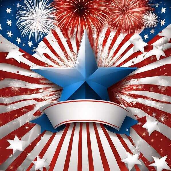 Download Patriotic Background with Stars and Fireworks Backgrounds ...