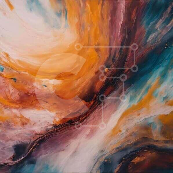 Vibrant Abstract Painting with Swirling Colors stock photo | Creative ...