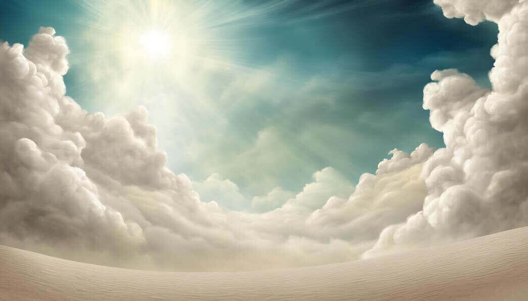 Descarga Paisaje del Desierto con Nubes y Sol Fondos En Línea - Creative Fabrica
