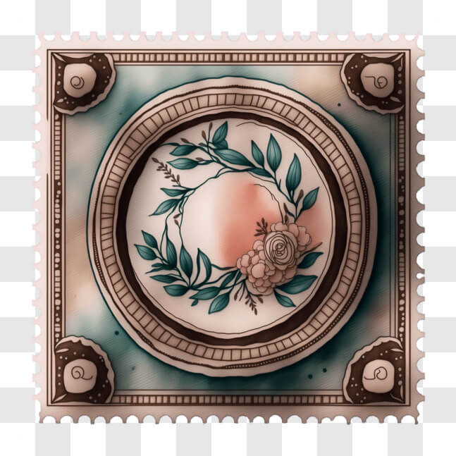 Download Nature-inspired Floral Postage Stamp PNGs Online - Creative ...