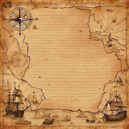 Download Hand-drawn Pirate Map with Ships and Objects Backgrounds ...