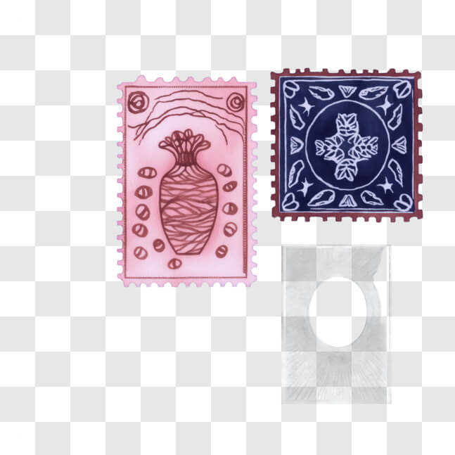 Download Assorted Postage Stamps with Different Designs PNGs Online ...