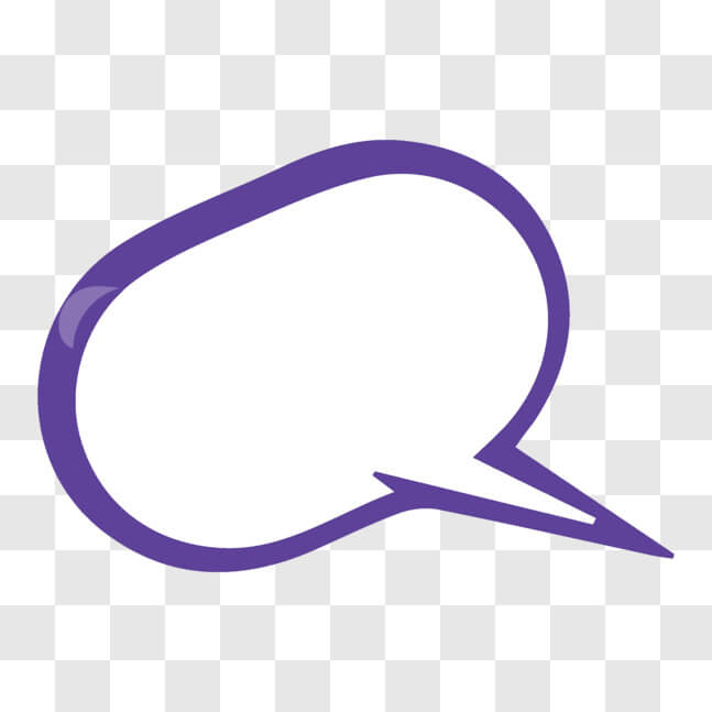 Download Purple Speech Bubble Icon for Text Messaging and Social Media ...