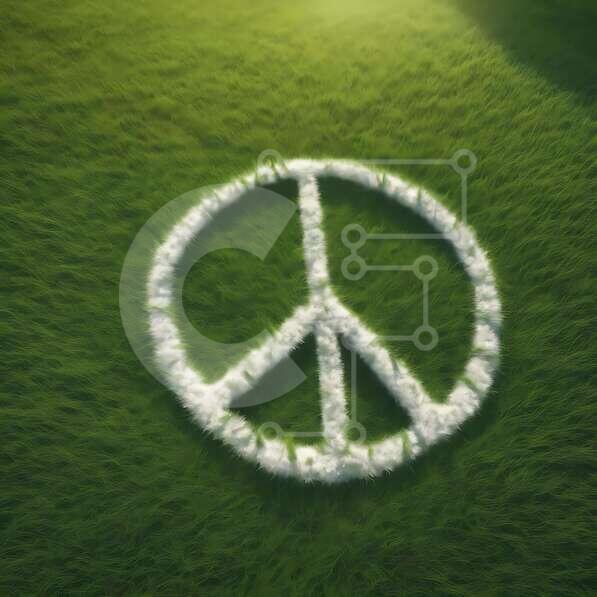 Symbol of Peace and Unity: Peace Sign in Grass stock photo | Creative ...