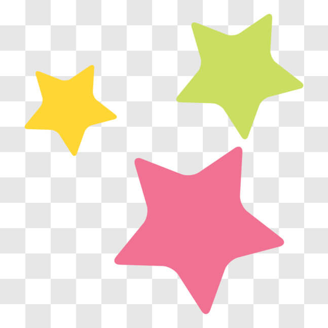 Download Colorful Star Stickers on White Background PNGs Online ...