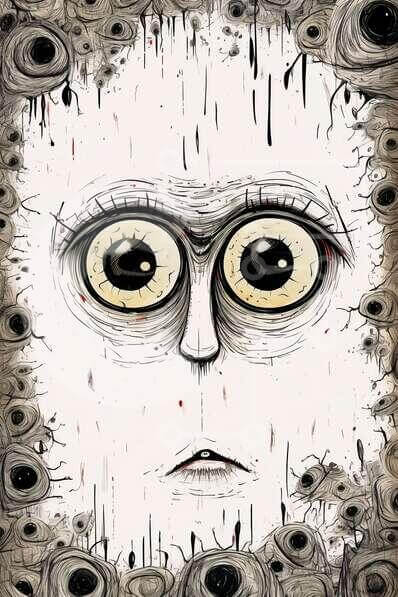 Unidentified Face Drawing in Art Installation stock photo | Creative ...