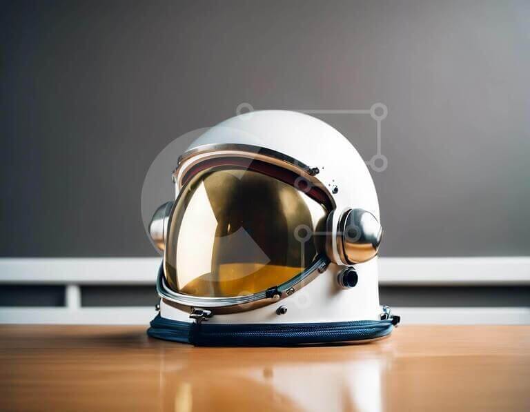 Astronaut Helmet for Space Travel stock photo | Creative Fabrica