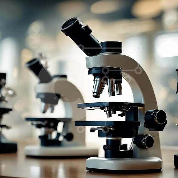Microscopes and Educational Equipment in Science Laboratory stock photo ...