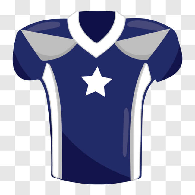 Download Blue and White Football Jersey with Stars Design PNGs Online ...