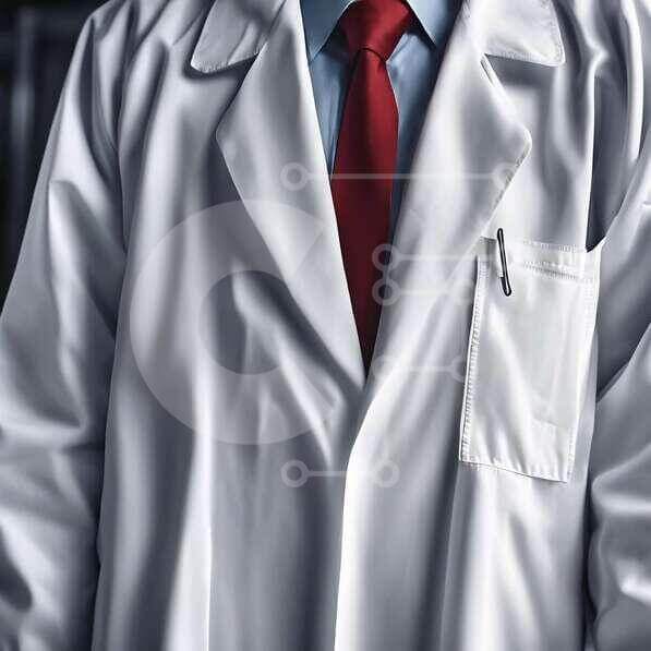Professional Man in White Lab Coat and Red Tie stock photo | Creative ...
