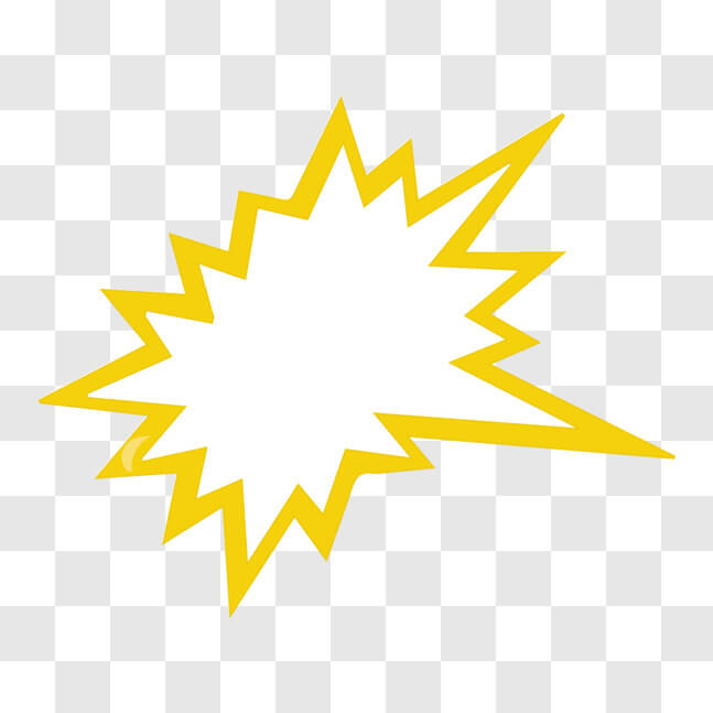 Download Yellow Starburst Explosion Symbol PNGs Online - Creative Fabrica