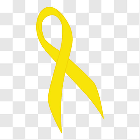 Download Yellow Cancer Awareness Ribbon on White Background PNGs Online ...