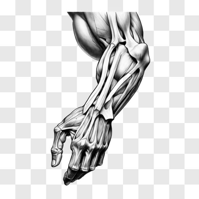 Download Anatomy of Human Arm and Hand Illustration Sketches Online ...