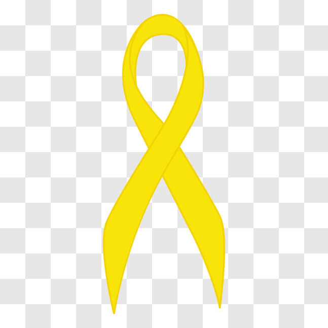 Download Yellow Cancer Awareness Ribbon on White Background PNGs Online ...