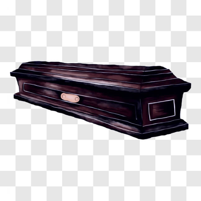 Download Wooden Coffin with Name, Date of Death, and Place of Burial ...