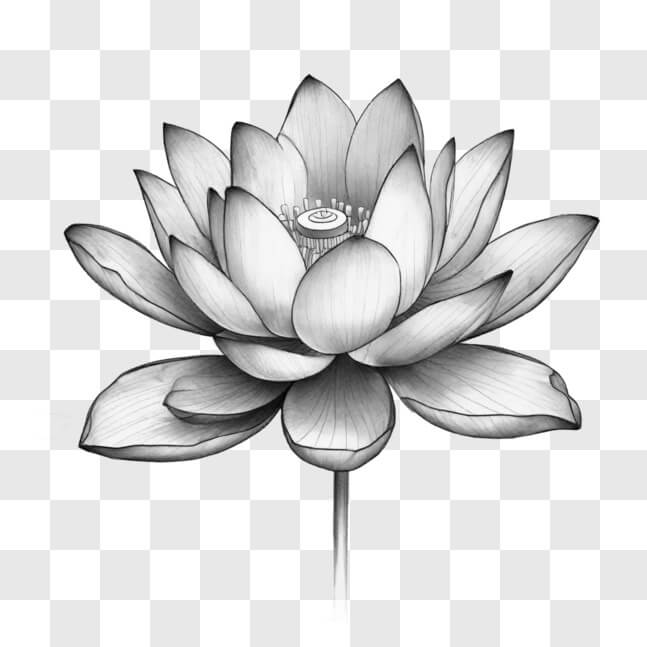 Descarga Dibujo de Flor de Loto con Fondo de Agua Bocetos En Línea ...