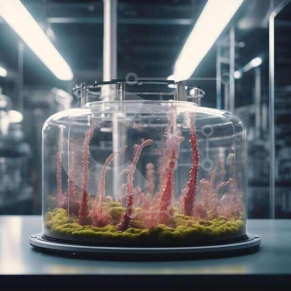 Green Algae in Glass Jar for Research stock photo | Creative Fabrica