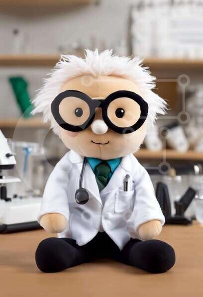 Stuffed Toy Doctor in Professional Office Setting stock photo ...