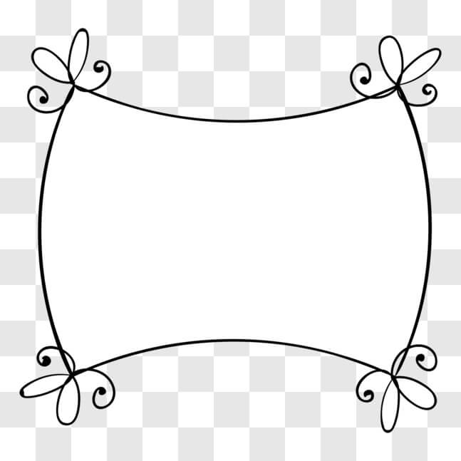 Download Black and White Swirl Frame PNGs Online - Creative Fabrica