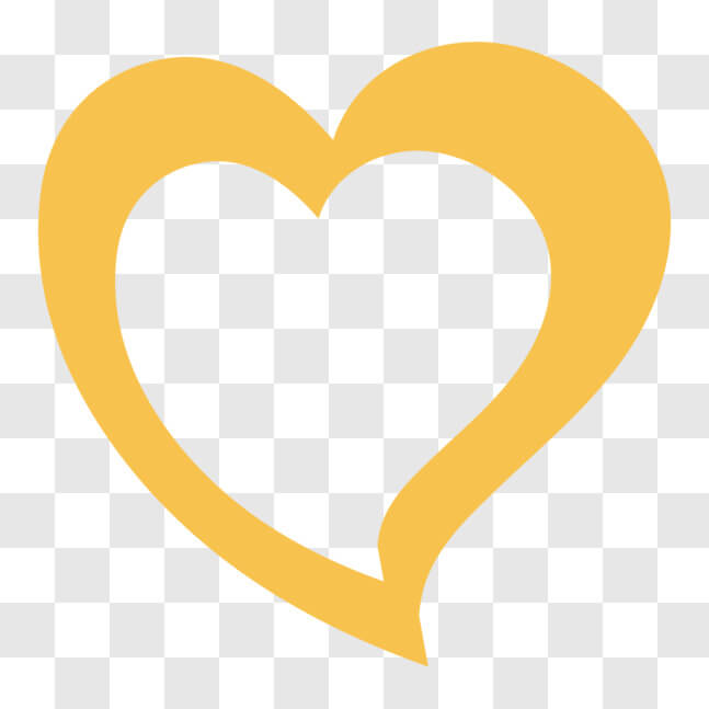 Download Yellow Heart Icon for Love and Friendship PNG Online ...