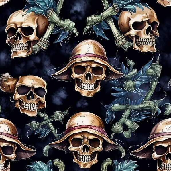 Download Seamless Pirate Skull Pattern Background Patterns Online ...